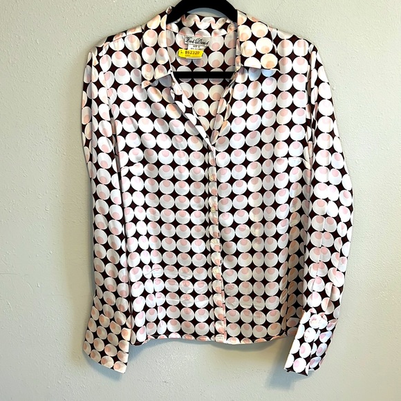 Fred David | Tops | Vintage Fred David Silk Blouse Sz2 More Like A 68 ...